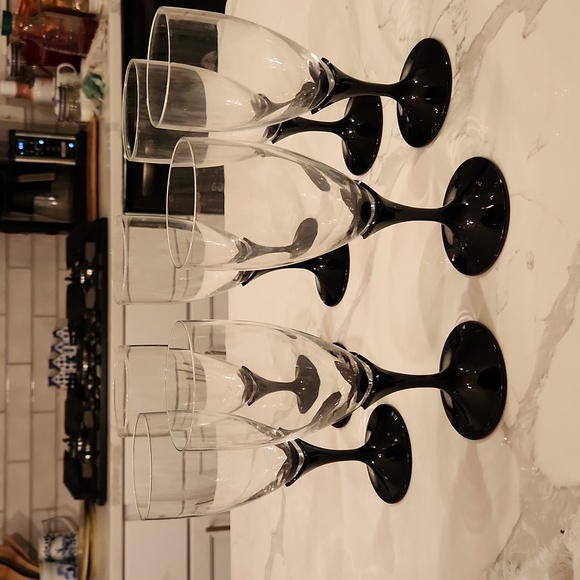 Mikasa | Dining | Mikasa Alexandra Black Tulip Stem Iced Tea Glasses 8 ...